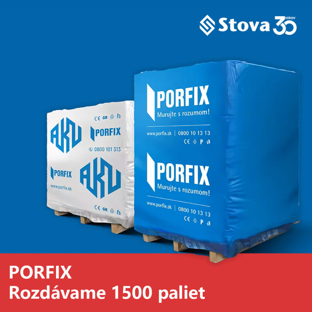 PORFIX: Rozdávame 1500 paliet tvárnic - Stova